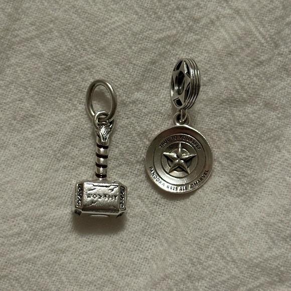 Pandora | Jewelry | Pandora Marvel Charms Captain America Shield And ...
